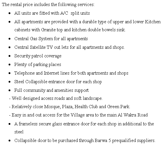 BARWA Village Rental Prices and Application Process Announced